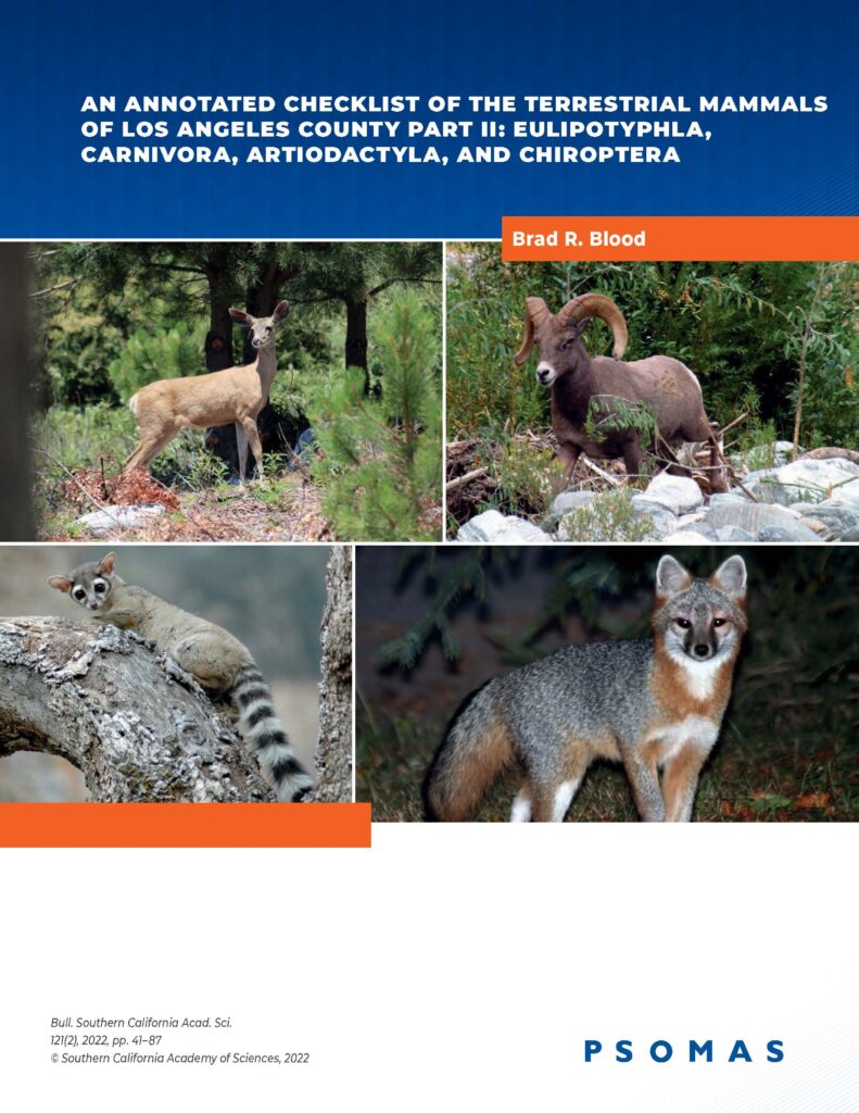 Psomas’ Brad Blood Publishes Terrestrial Mammals Scientific Article ...