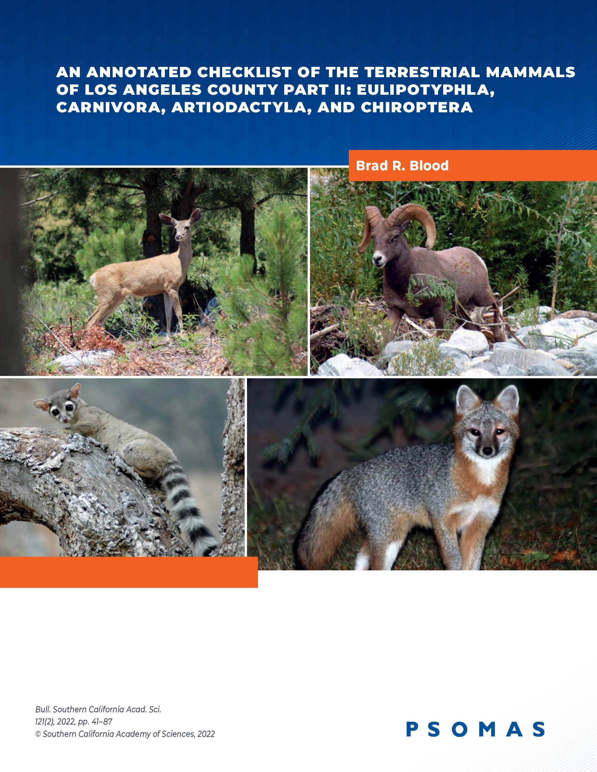 Psomas’ Brad Blood Publishes Terrestrial Mammals Scientific Article ...